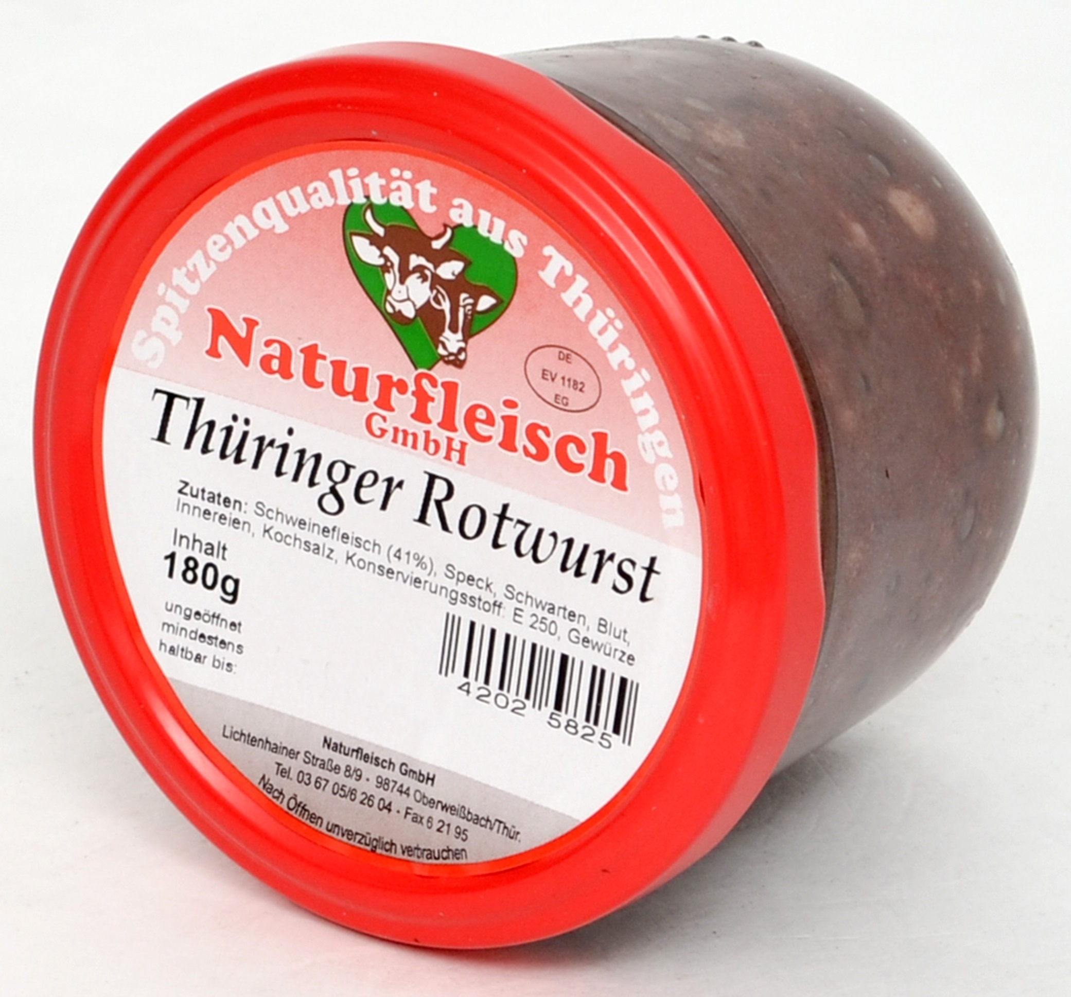 NOW Rotwurst 180g | Wurstwaren | thueringer-spezialitaetenmarkt.de